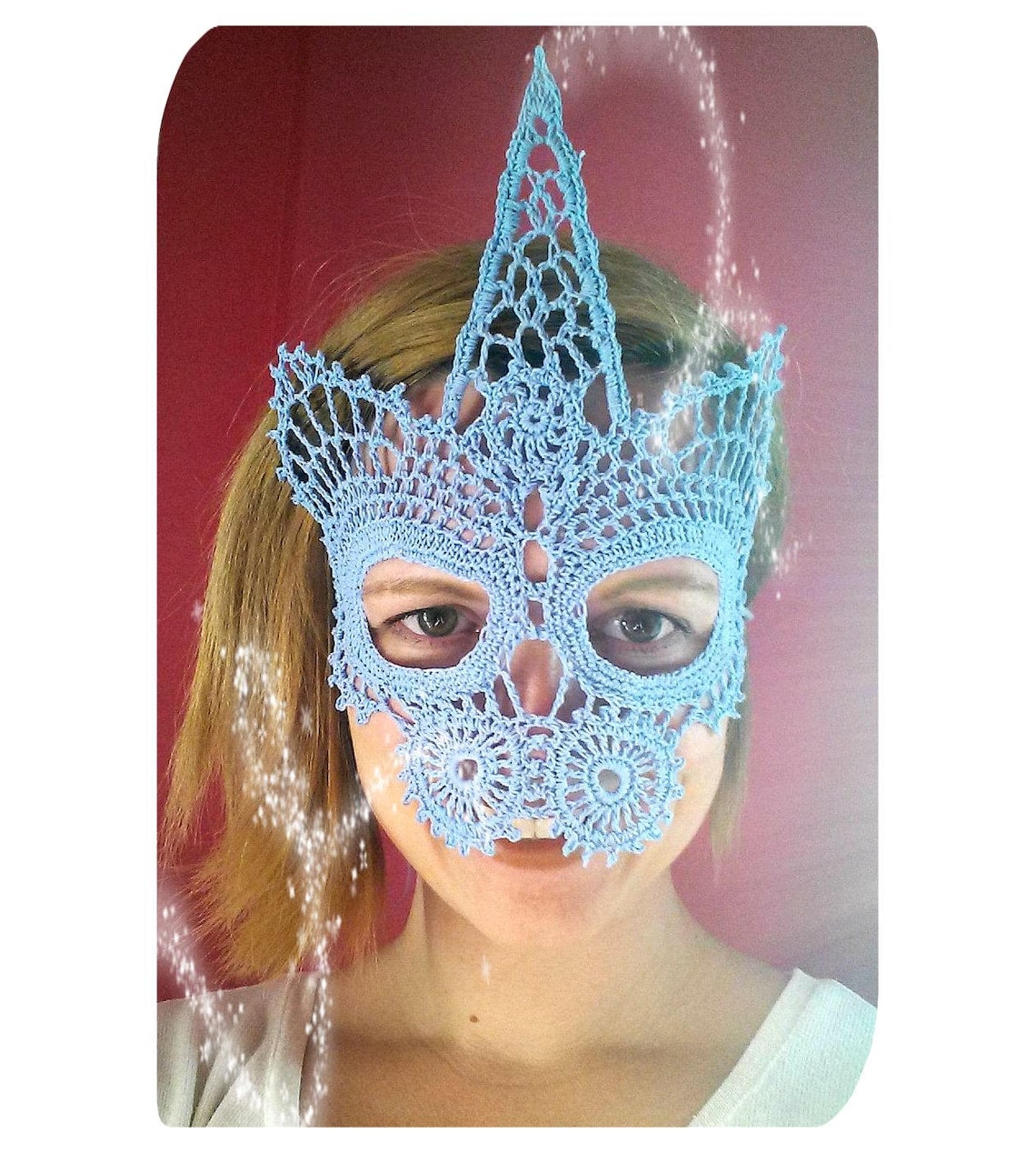 Unicorn Lace Masquerade Mask Crochet Pattern Digital Download - Etsy