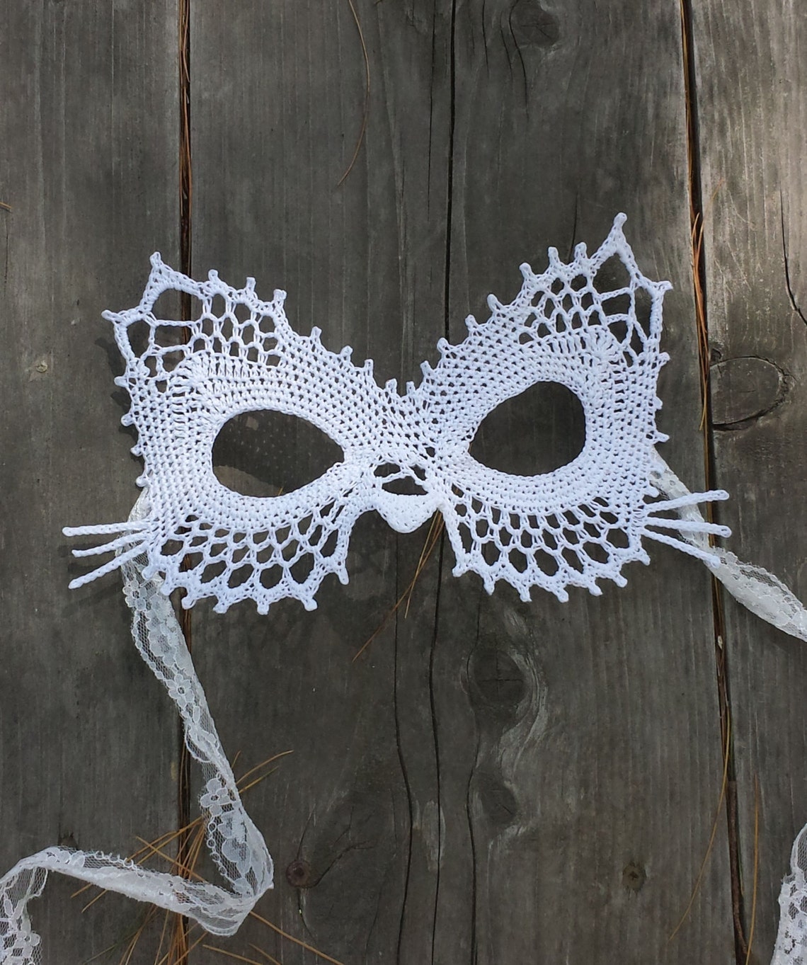Lace Cat Masquerade Mask Crochet Pattern (PDF) - Etsy