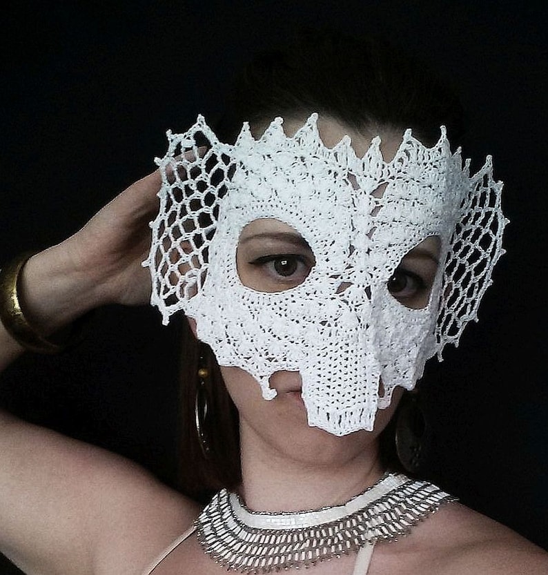 Royal Elephant Lace Masquerade Mask Crochet Pattern PDF - Etsy