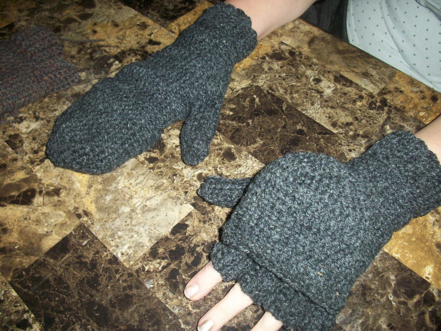 Convertible Mittens Gloves, Uninterrupted Crochet Pattern Glittens ...