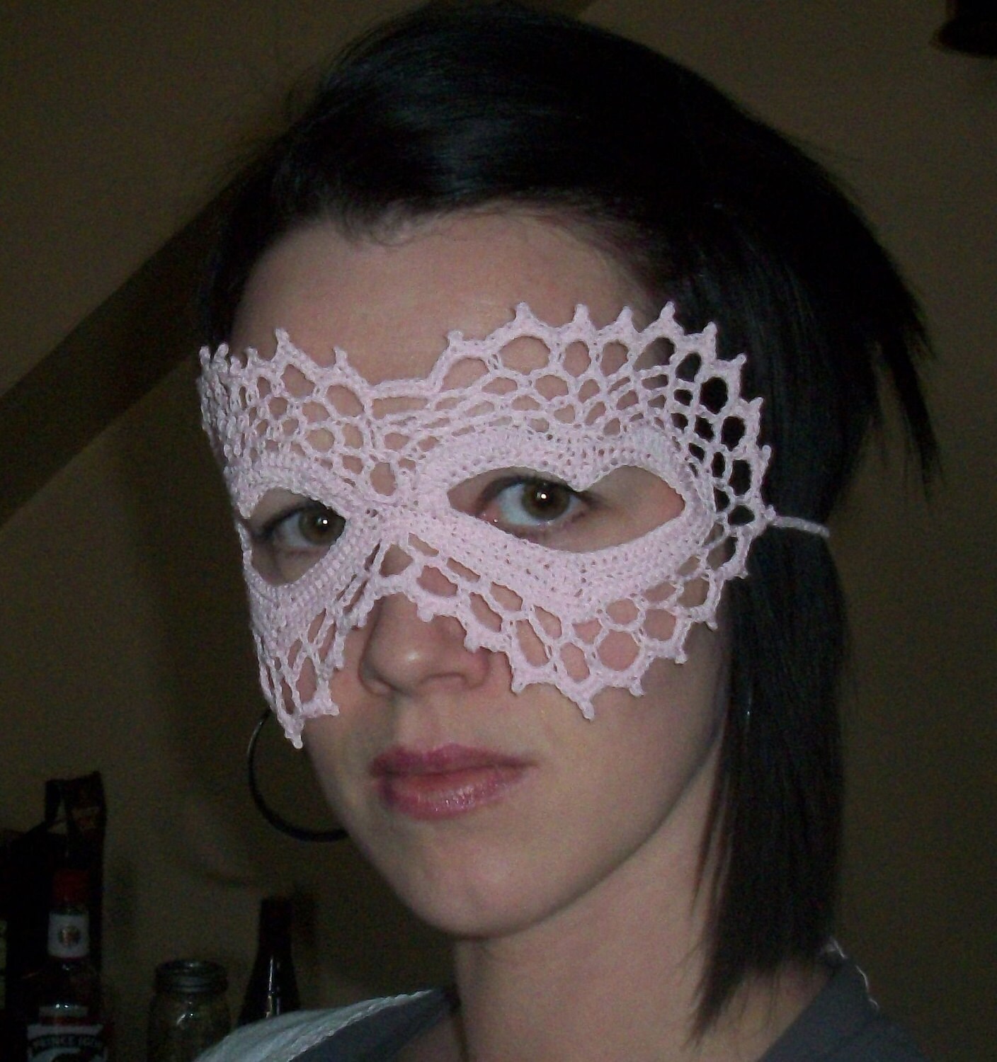 Two Hearts Lace Masquerade Mask Crochet Pattern PDF Costume | Etsy