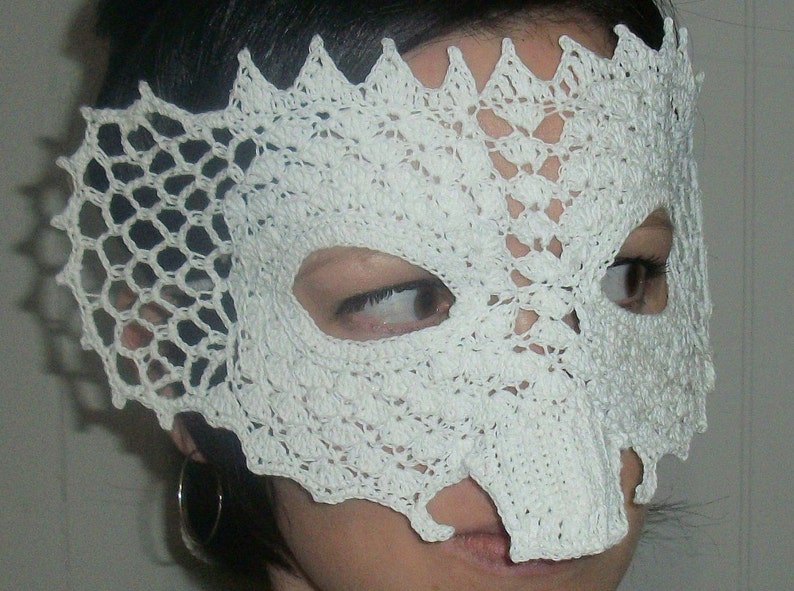 Royal Elephant Lace Masquerade Mask Crochet Pattern PDF - Etsy