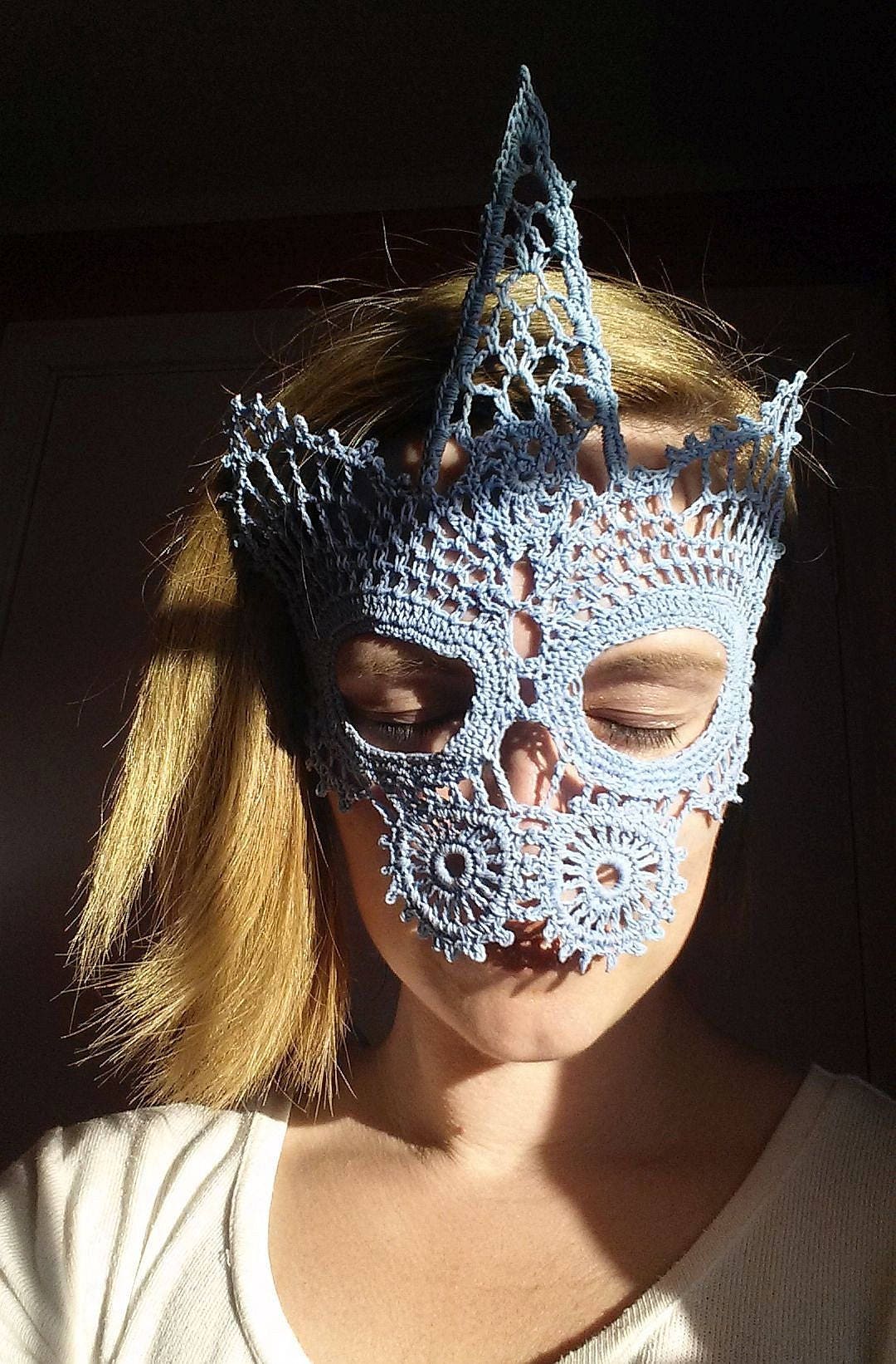 Unicorn Lace Masquerade Mask Crochet Pattern Digital Download - Etsy