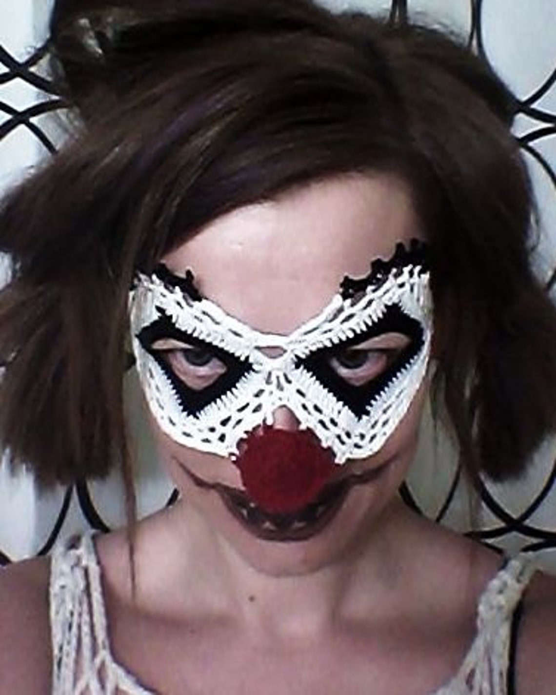 Crochet Pattern Lace Masquerade Mask Clown PDF Halloween - Etsy