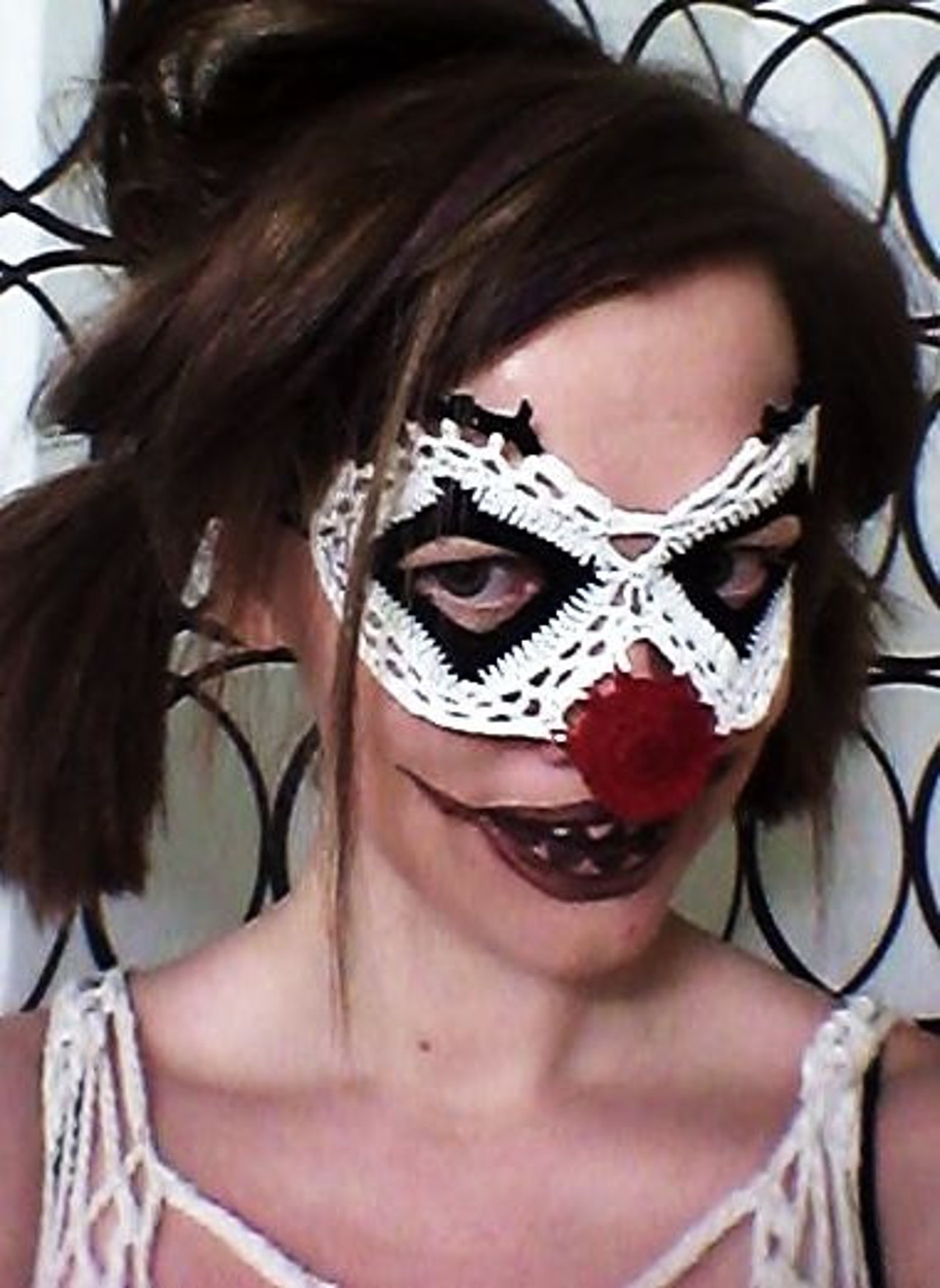 Crochet Pattern Lace Masquerade Mask Clown PDF Halloween - Etsy