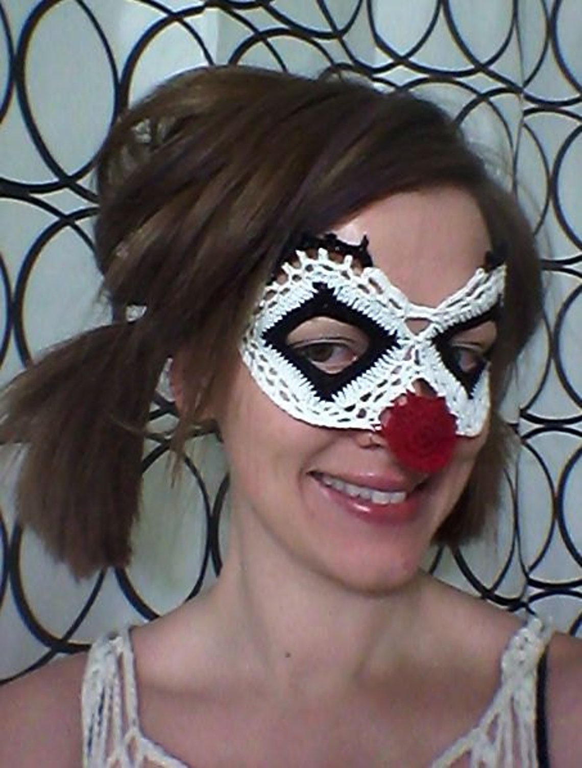 Crochet Pattern Lace Masquerade Mask Clown PDF Halloween - Etsy