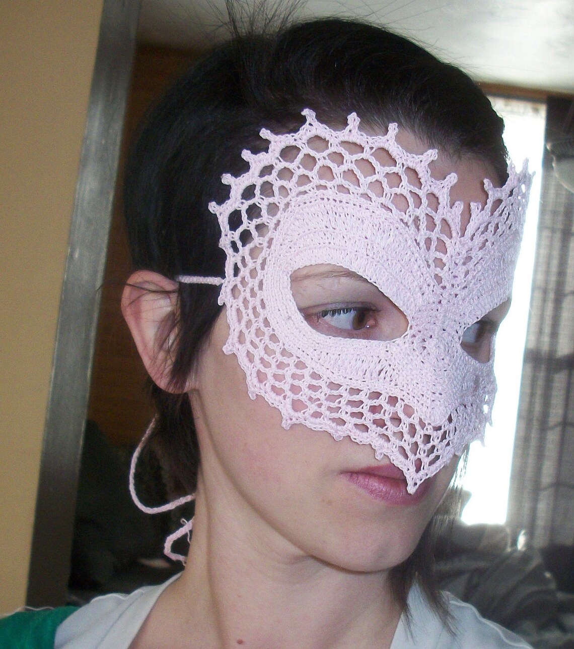 Lace Heart Masquerade Mask Crochet Pattern (PDF) - Etsy