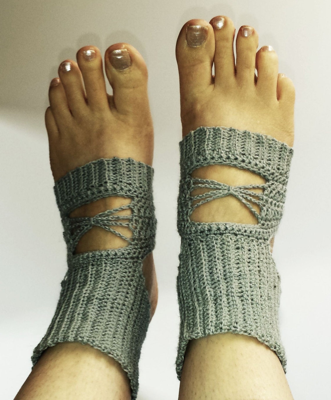 Arachnid Yoga Socks Crochet Pattern Toeless No Heel Barefoot Athletic ...