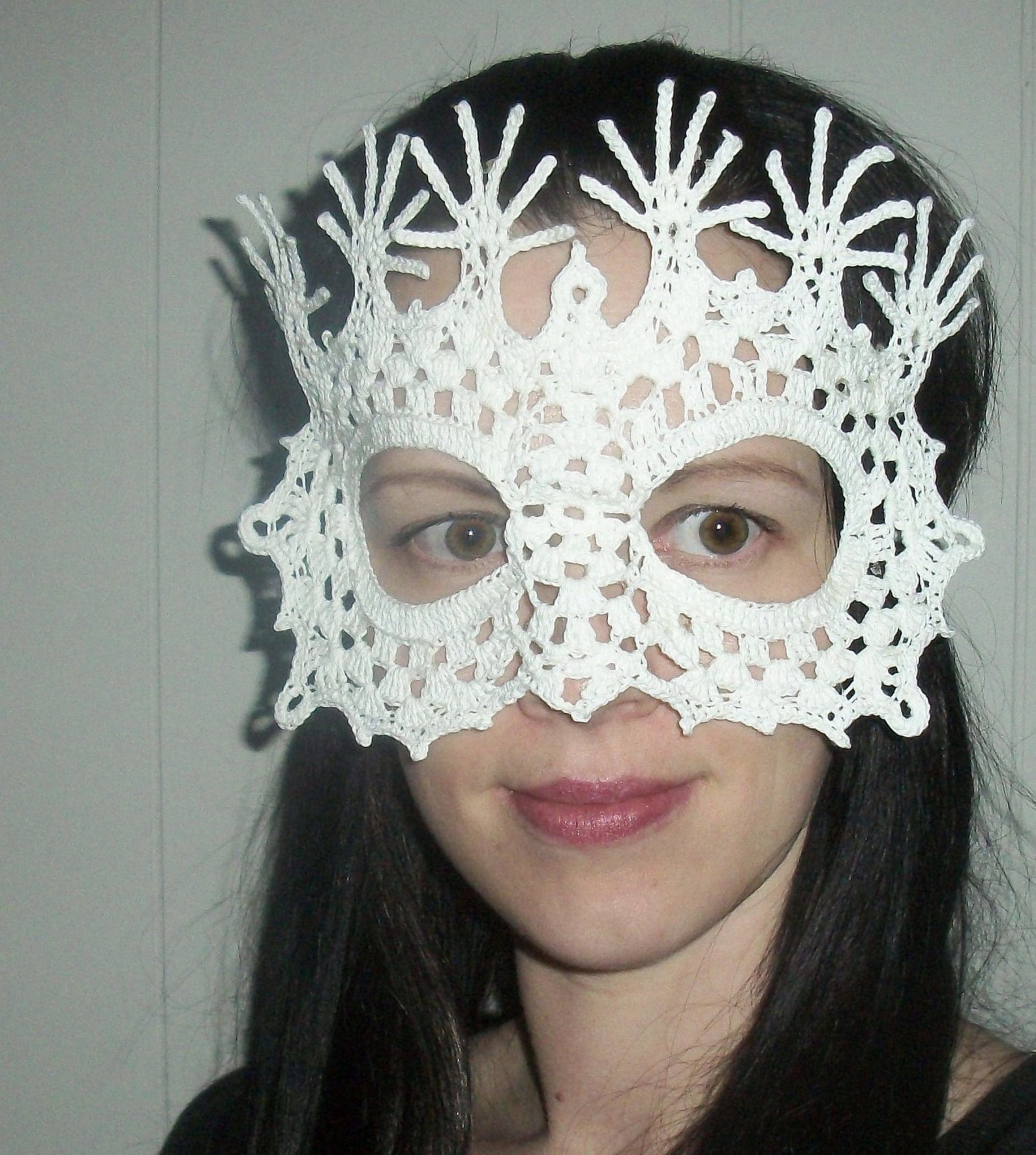 Peacock Lace Masquerade Mask Crochet Pattern Costume Dress up - Etsy
