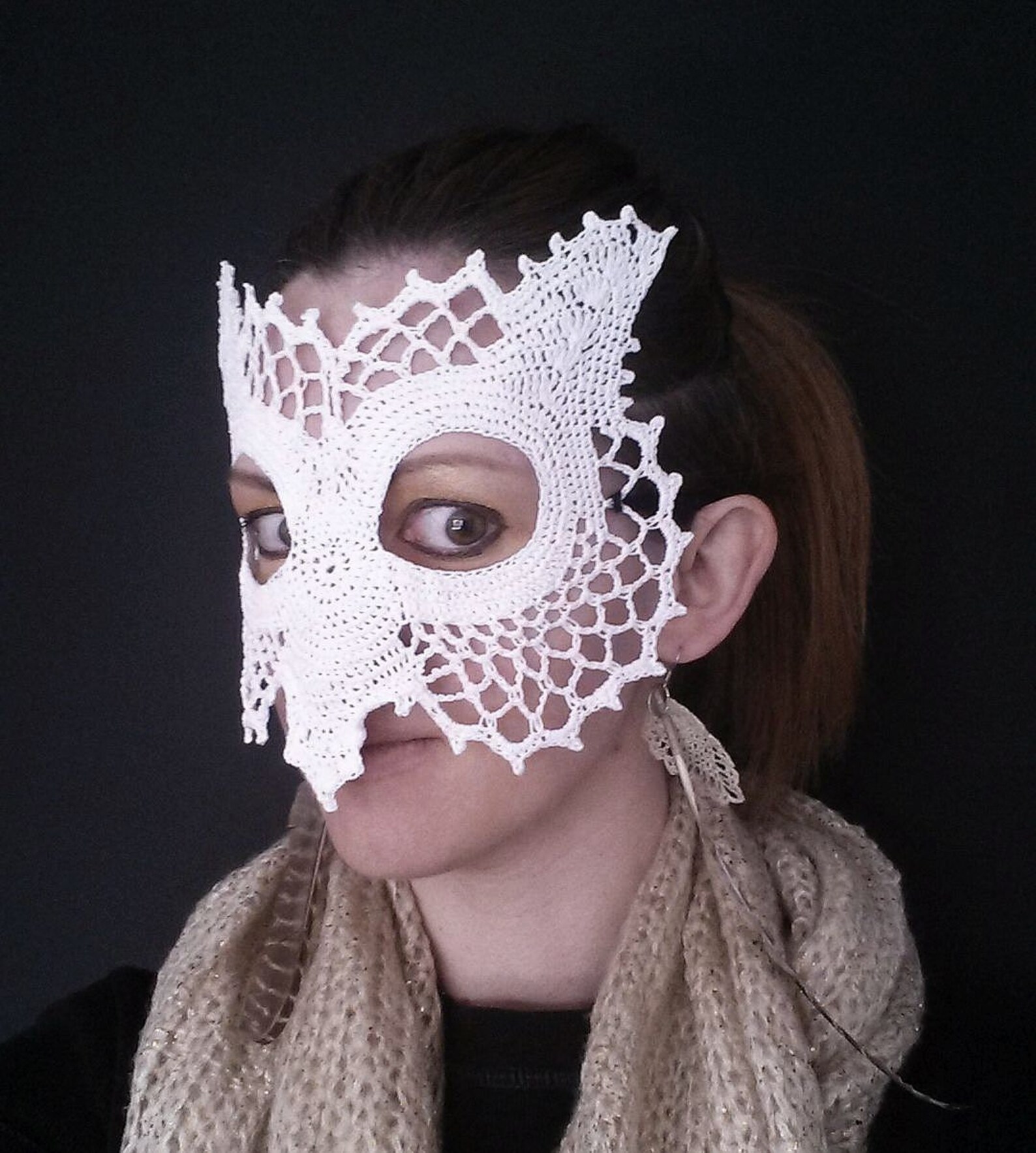 Lace Owl Masquerade Mask Crochet Pattern PDF Costume Dress up Photo ...