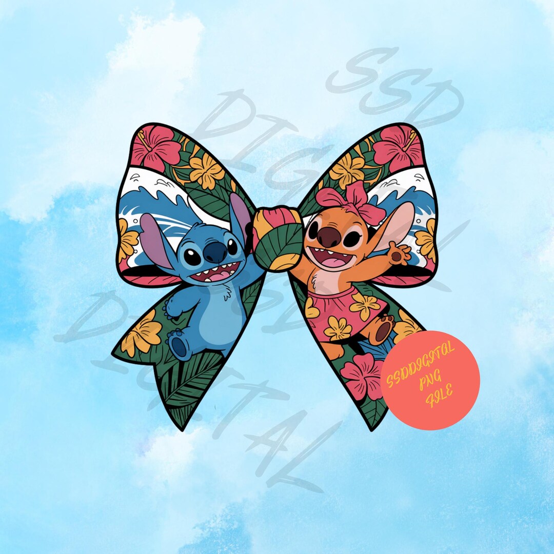 Stitch Coquette Png / Lilo y Stitch Png Bundle / Lazo de Stitch y Lilo ...