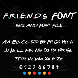 Friends Font SVG - Handwritten TV Show Letters | Digital Download ...