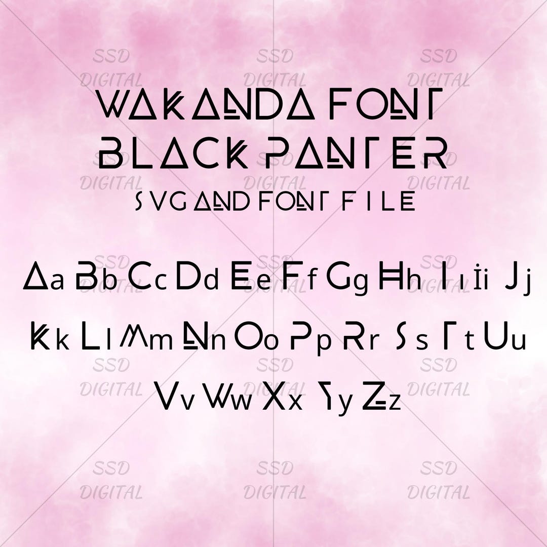 WAKANDA Font Svg, Black Panther Svg, Black Panther Cliparts, Black ...