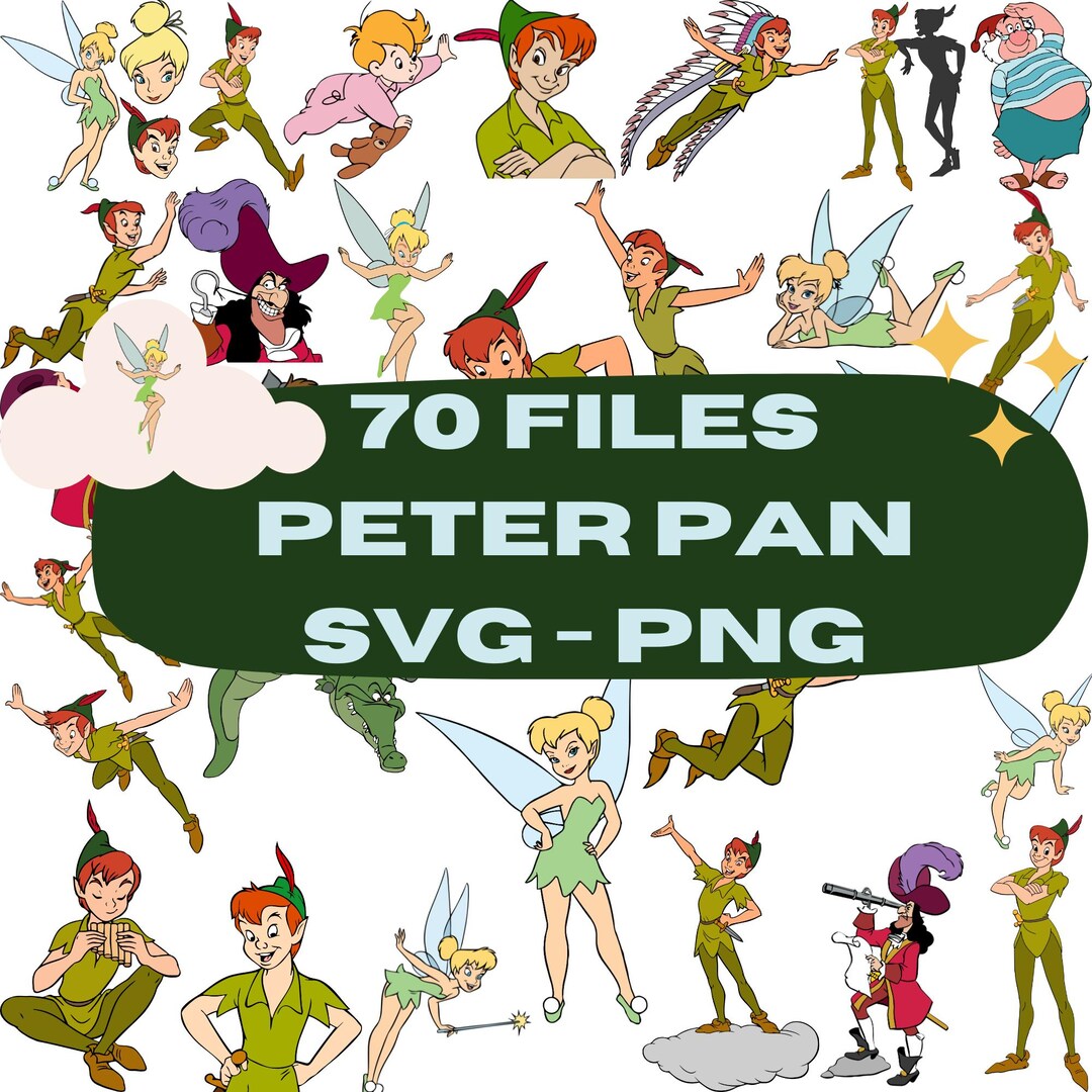 Peterpan Bundle Svg, Peter Pan SVG PNG Cut File Vector Silhouettes ...