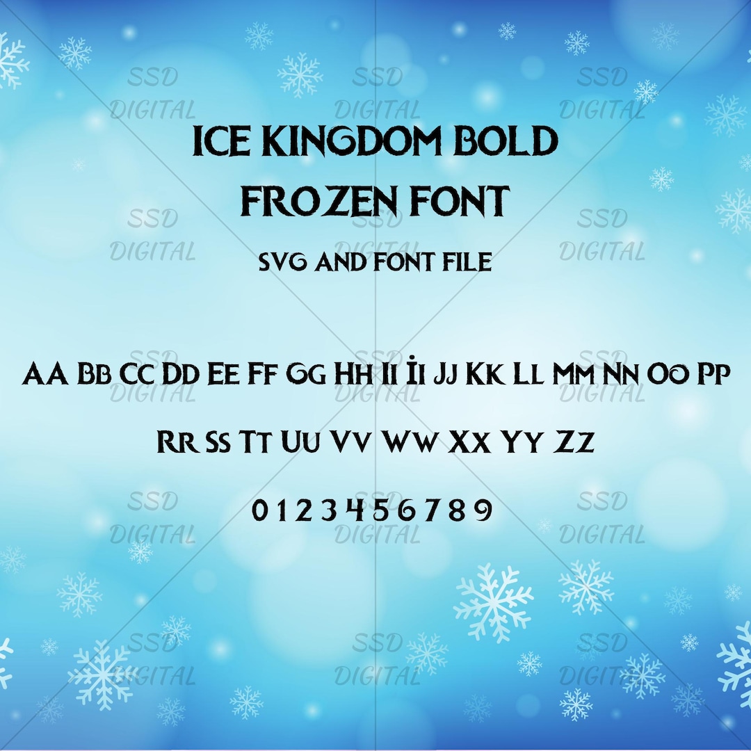 Frozen Clipart, Frozen Font Svg, Frozen Alphabet Letters and Numbers ...