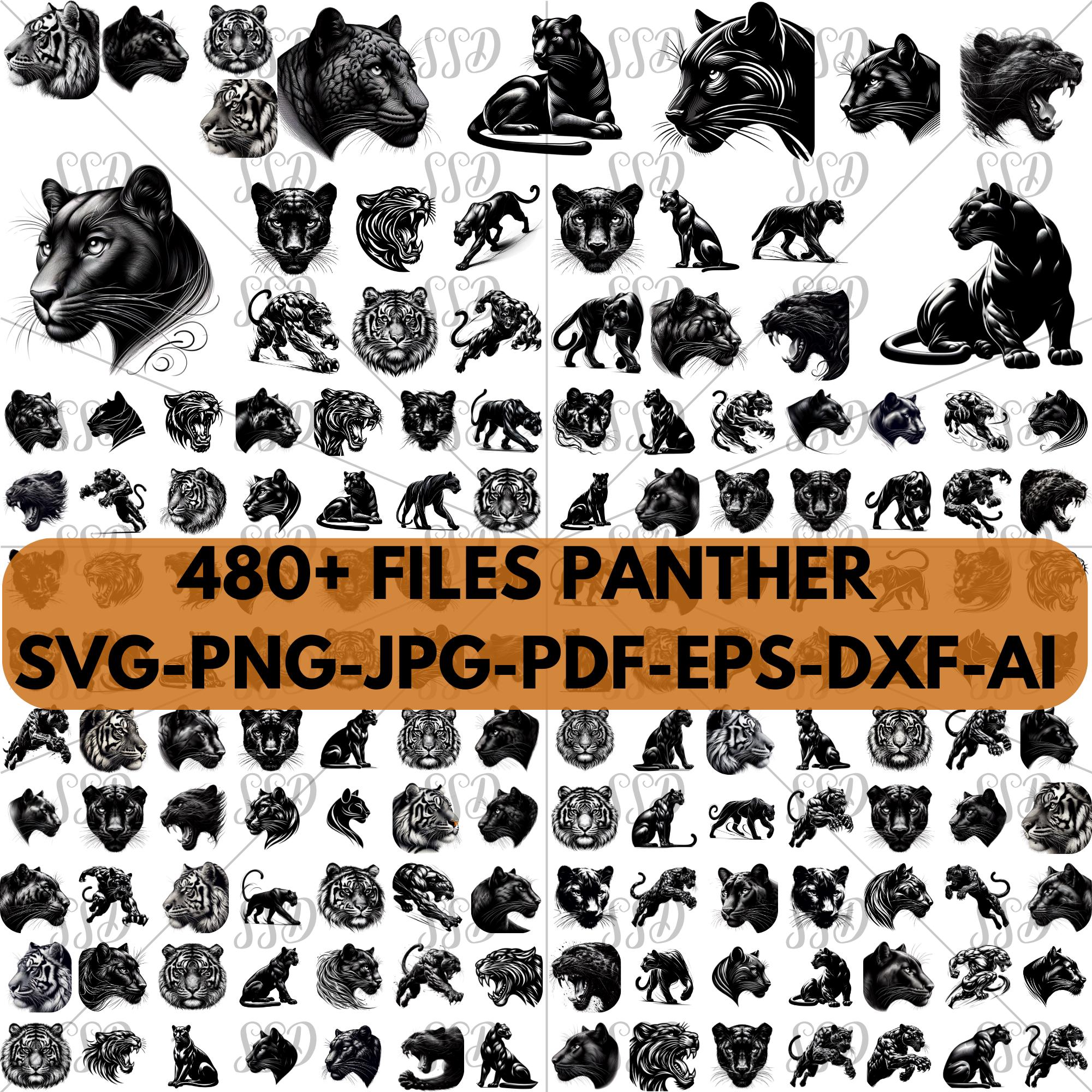Panthers Mega SVG Bundle, Panthers Mega Face Svgbundle, Wild Animal ...