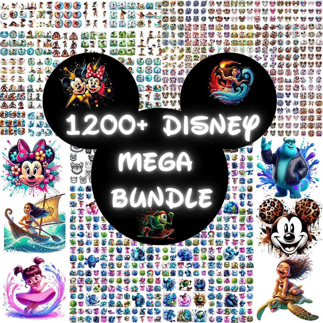 Disney Mega Bundle, Mickey Minnie Mouse Bundle, Monsters Moana Mega ...