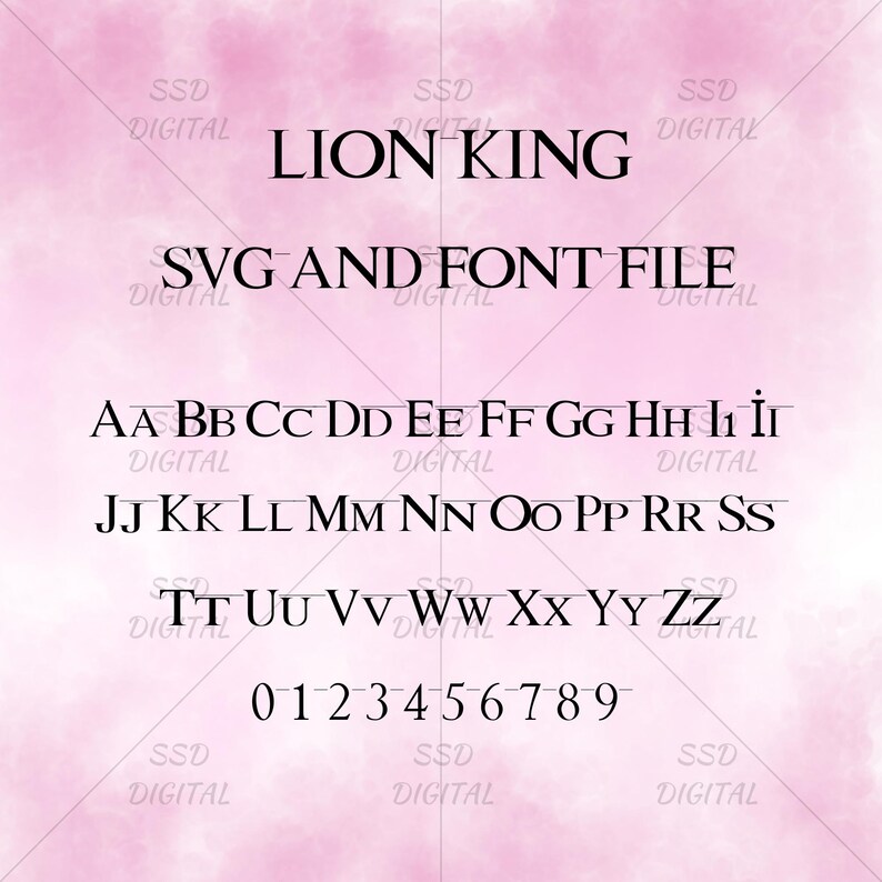 Lion King Font Svg, Lion King Alphabet, Cartoon Font Bundle, Lion King ...