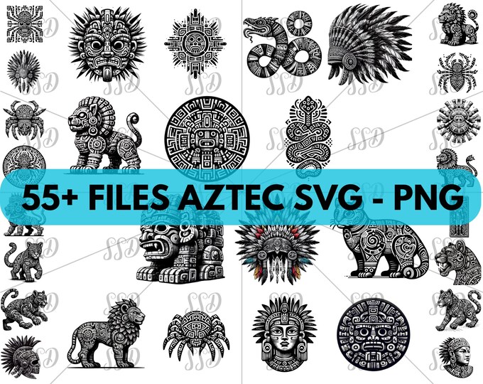 Paquete de símbolos aztecas, Huitzilopochtli svg, azteca svg ...