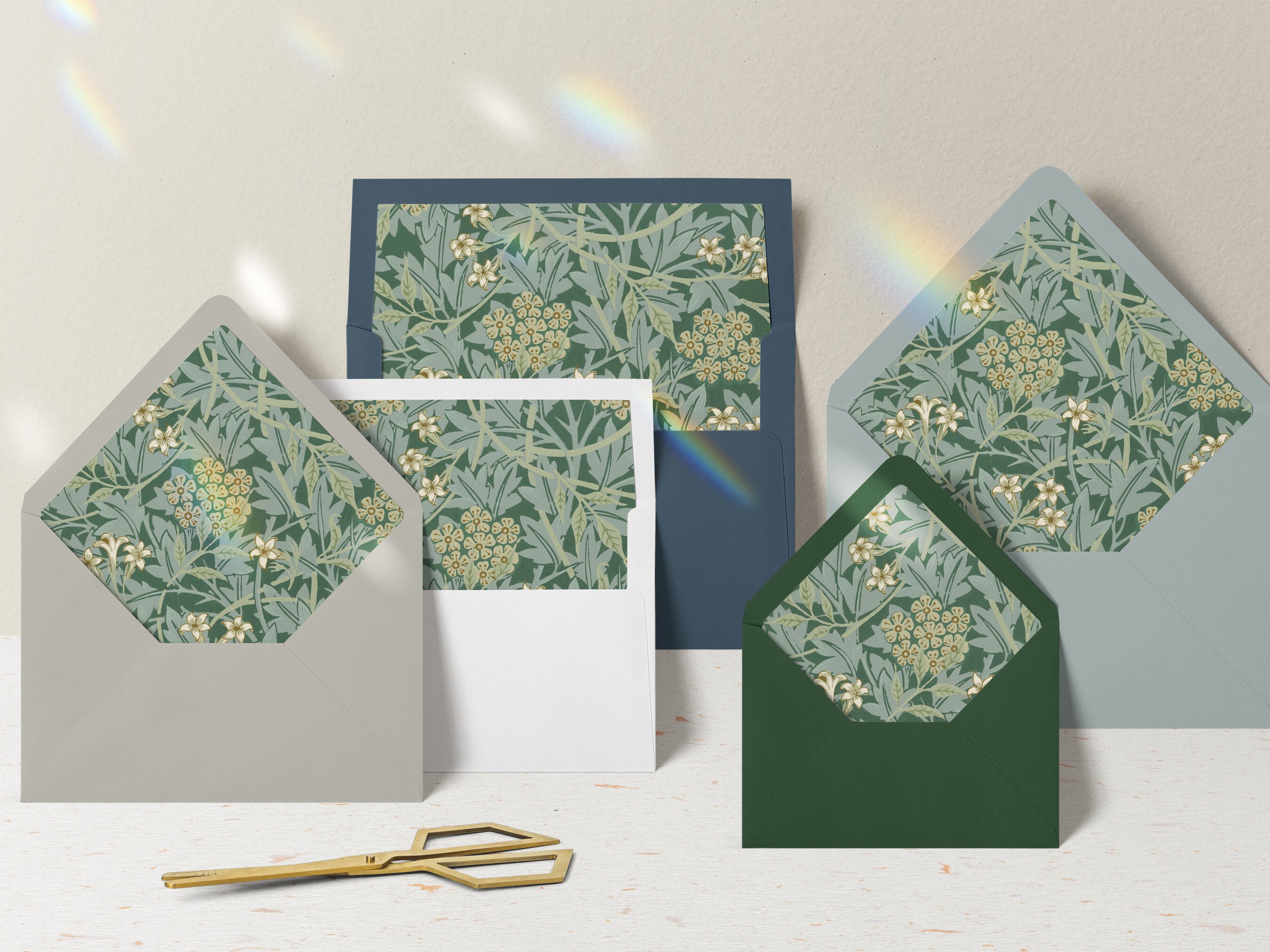 Envelope Liner Template Bundle 1920s Floral Envelope Pattern Wedding ...