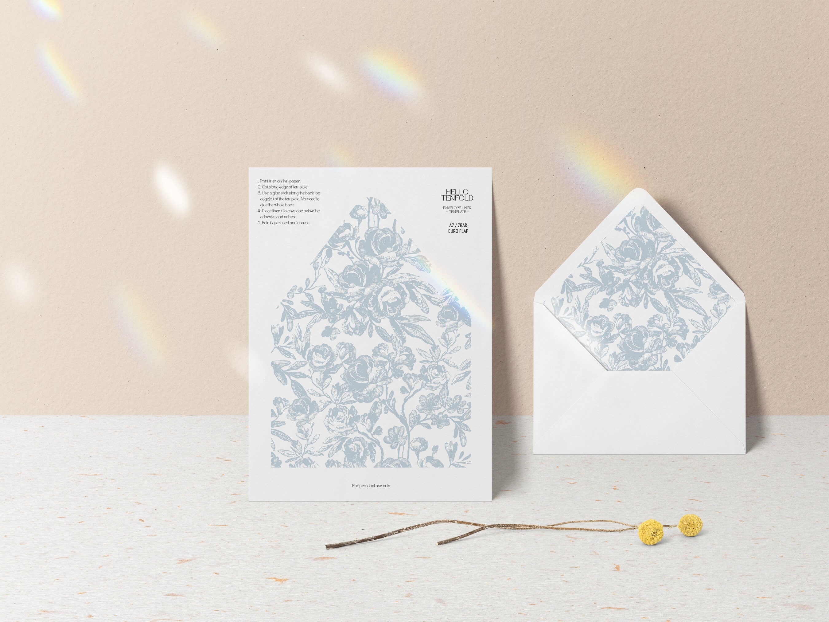 Envelope Liner Template Floral Envelope Pattern Bundle Wedding Envelope ...