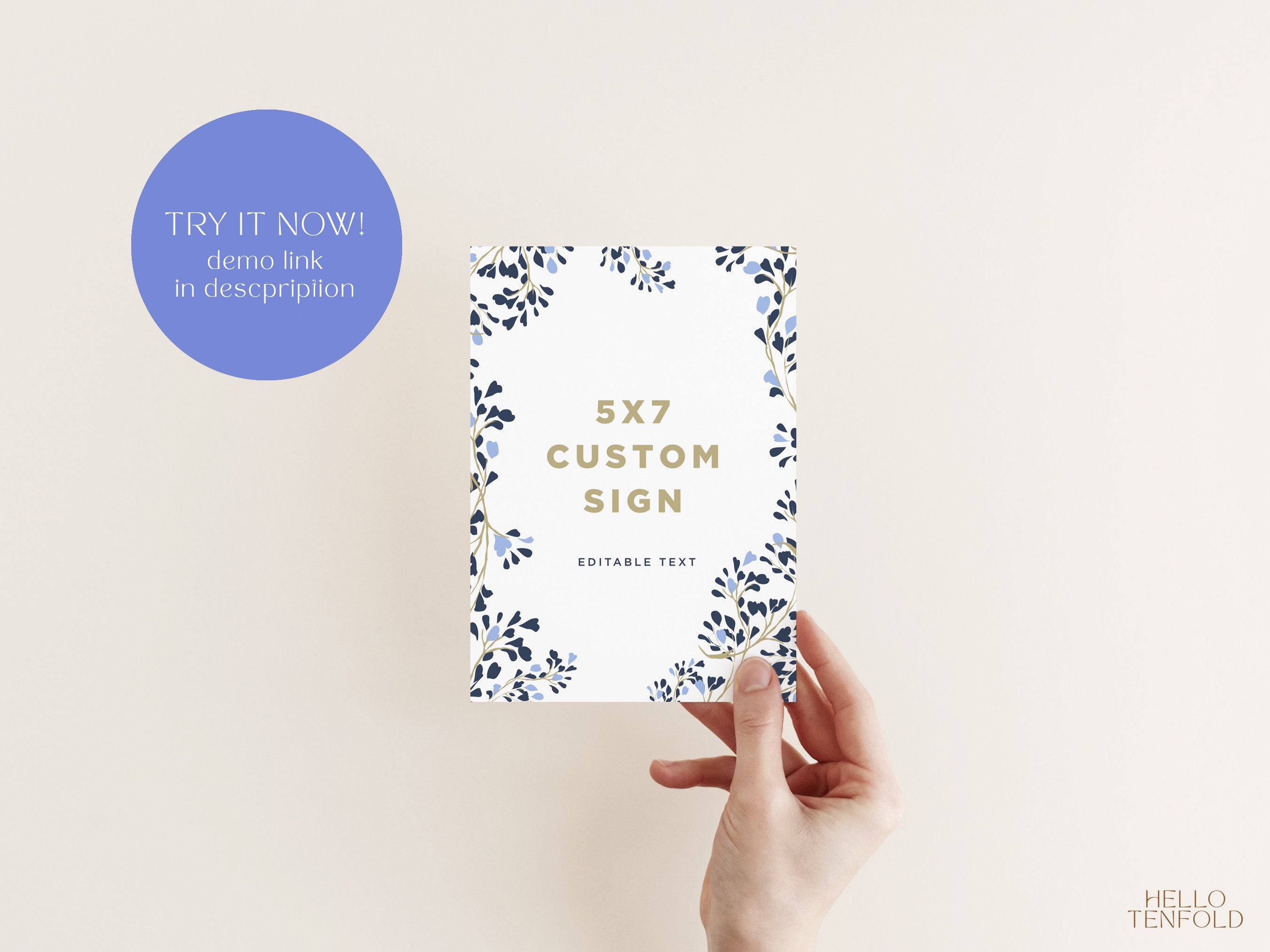 Wedding Sign Template Instant Download Floral Table Top Sign Editable ...