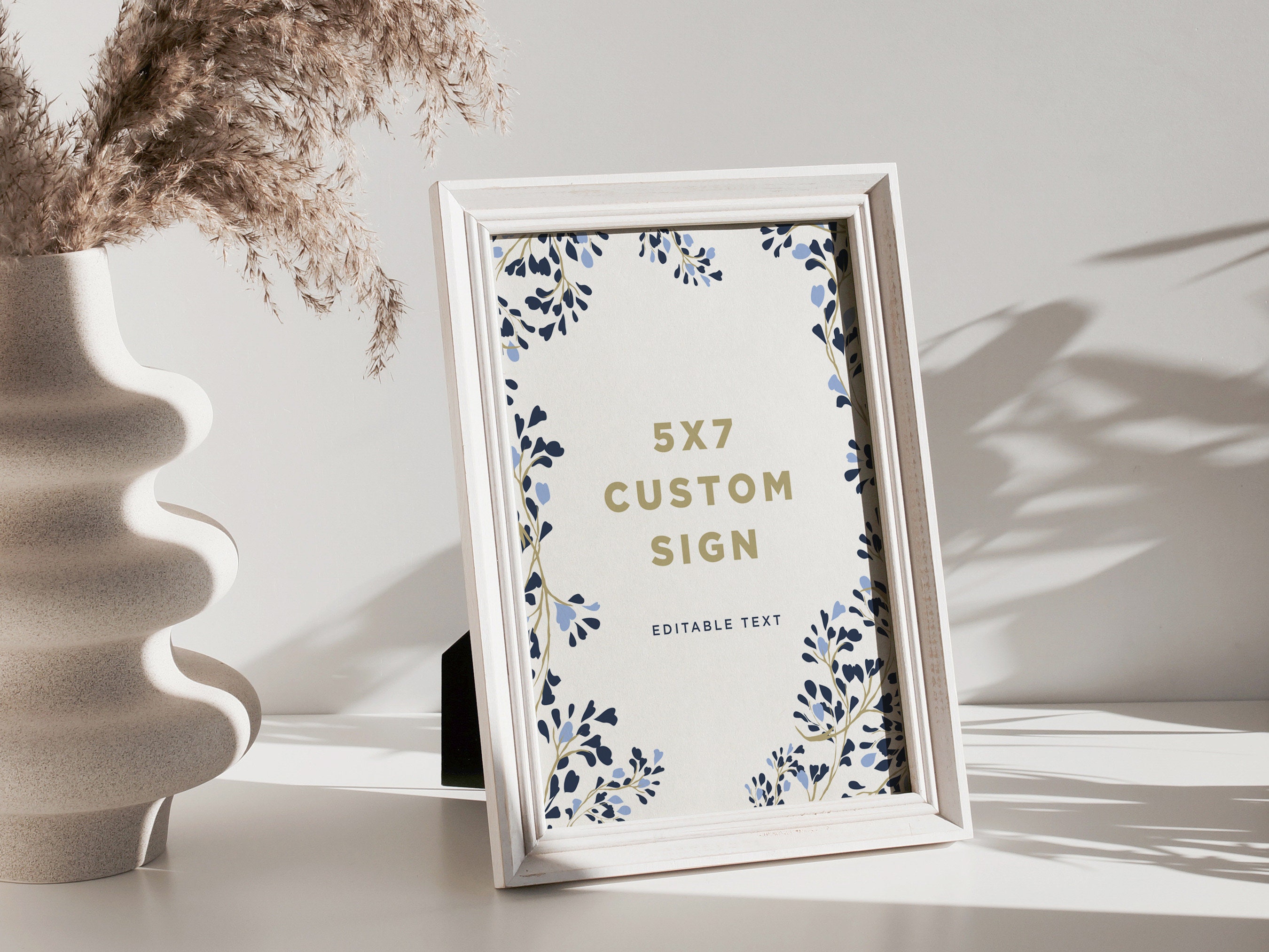 Wedding Sign Template Instant Download Floral Table Top Sign Editable ...