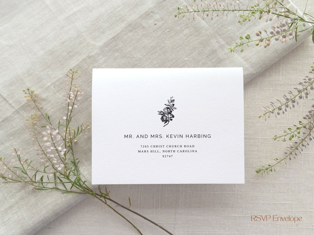 Envelope Address Template Bundle Floral Guest Address Wedding Envelope ...