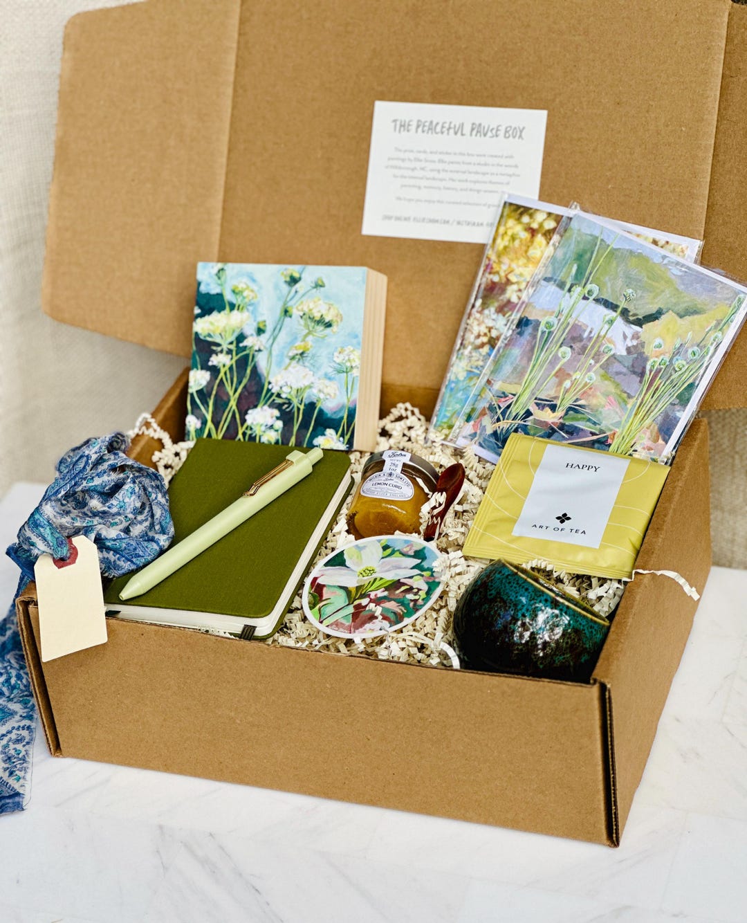 The Peaceful Pause Floral Gift Box for Teacher Gift Art Lover Gift ...