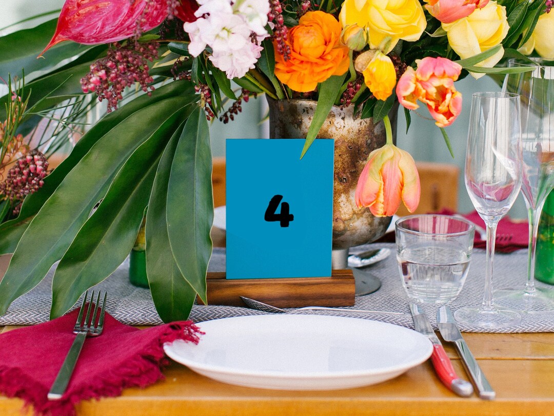 Bold Table Number Template Modern Table Number Editable Table Number ...