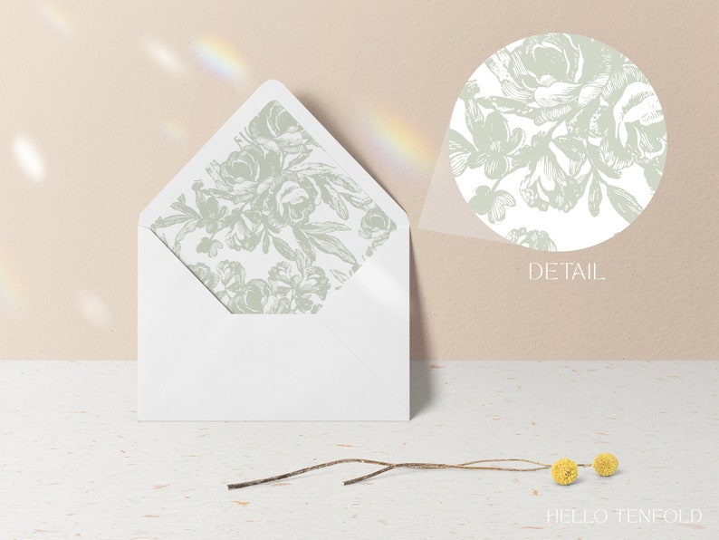 Envelope Liner Template Floral Envelope Pattern Bundle Wedding - Etsy