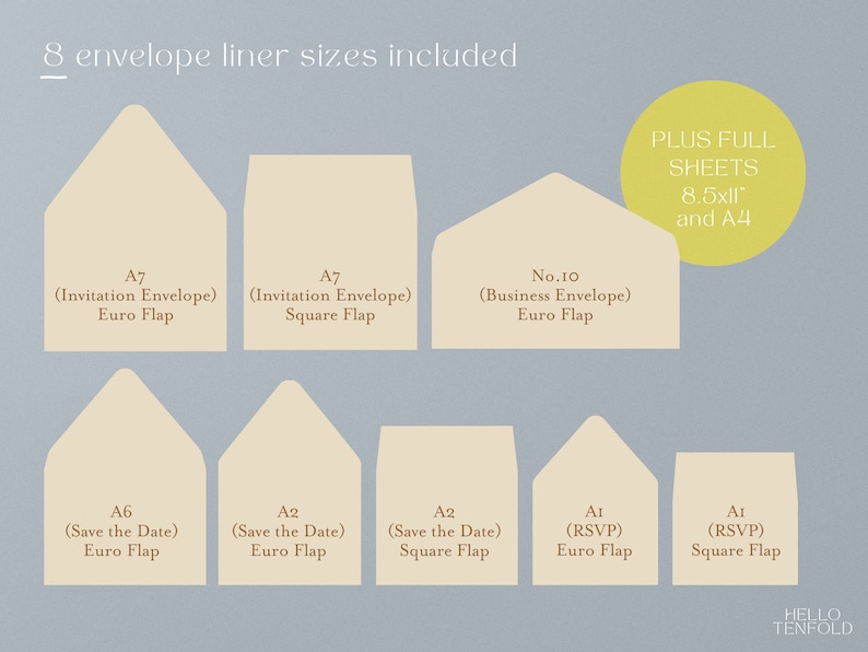 Envelope Liner Template Floral Envelope Pattern Bundle Wedding Envelope ...