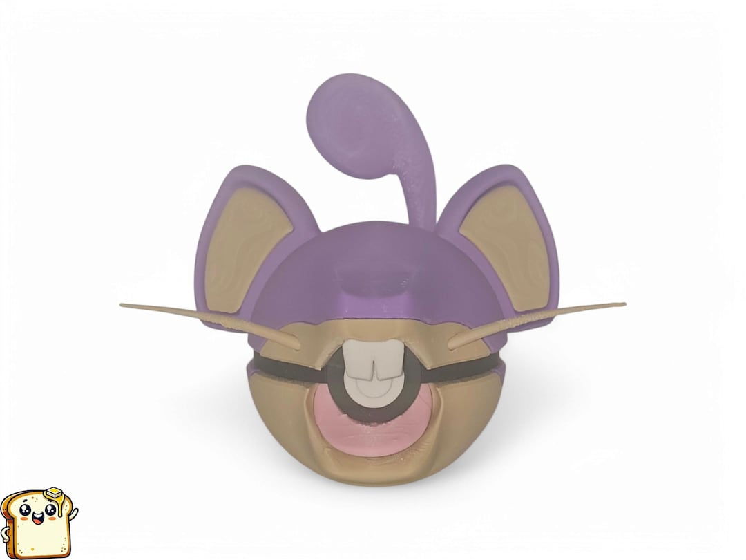 Rattata Poke Ball Replica - 3D Printed Pokeball | Anime Collectibles ...