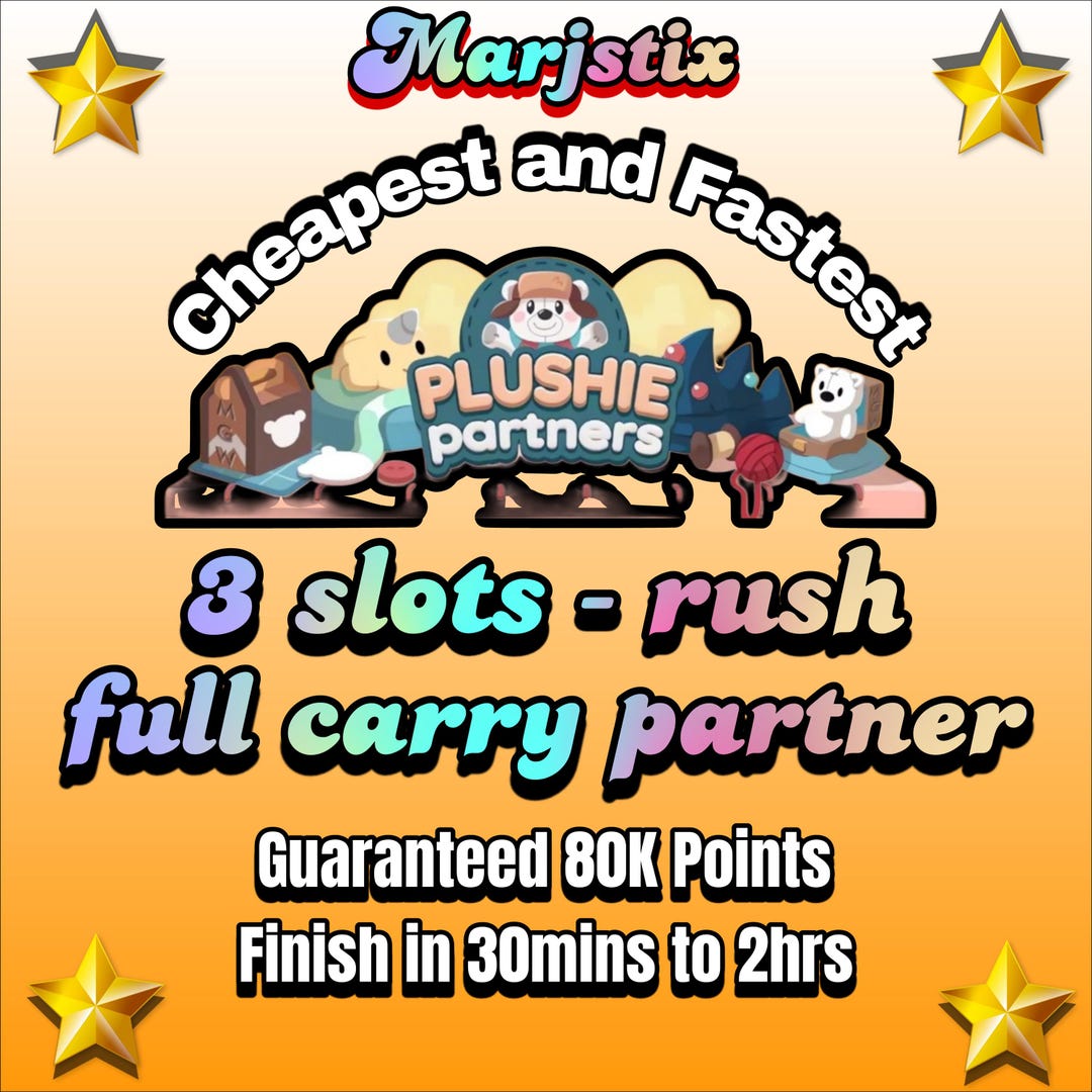 Plushie Partner Event Monogo 3 Slots Full Carry fast Transaction - Etsy