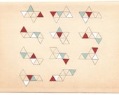 Items similar to Triangle Net, Red // Fine Art Print on Etsy