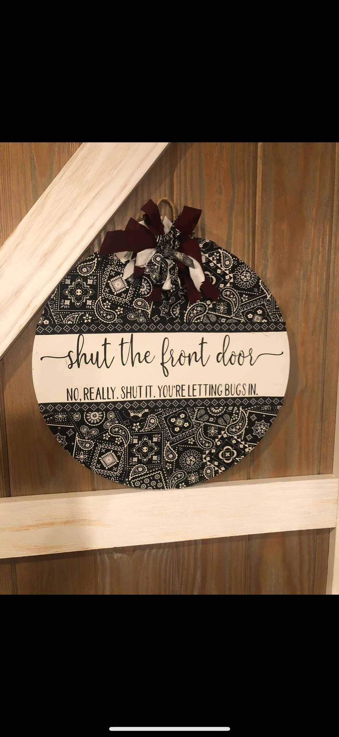 Shut the Front Door Hanger - Etsy