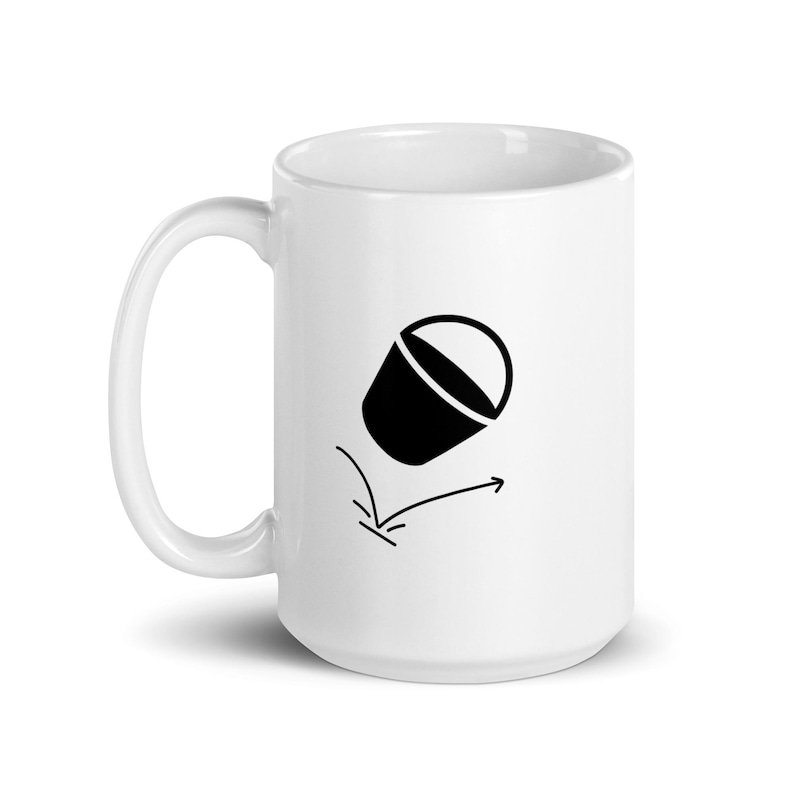 Funny Stick Figure Mug ,guy Kicking the Bucket, Humorous Coffee Cup ...