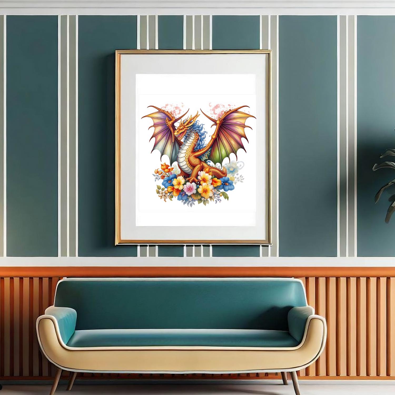 Watercolor Dragon Clipart, Cute Dragon Clipart, Dragon Png, Pastel ...