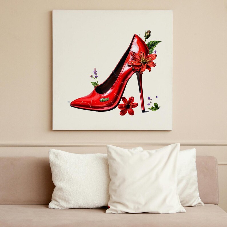 Red High Heels Clip Art Watercolor Clipart Bundle Womens Shoe Images ...