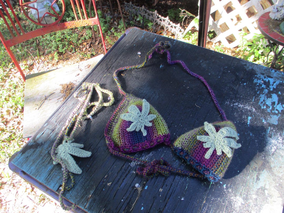 Mary Jane Bikini Top & Fairy Dread Barrette * Ready to Ship* Crochet ...