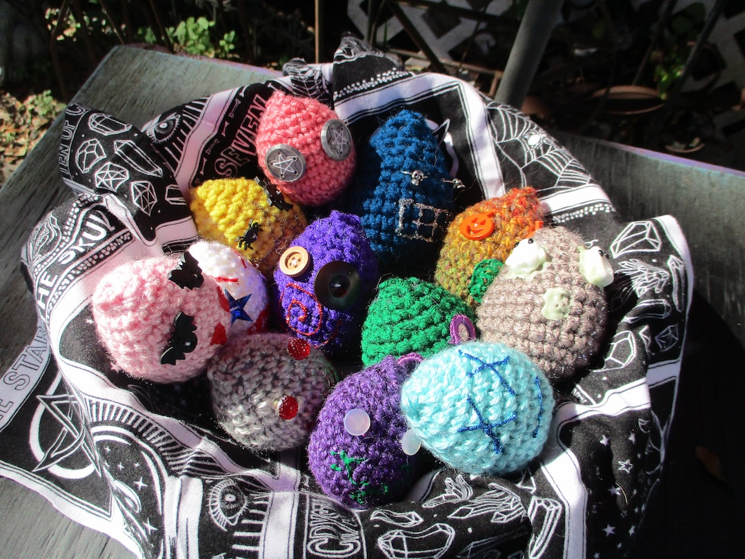 Scream Eggs Horror Easter Basket Creepy Cute Crochet Ooak Halloscream ...