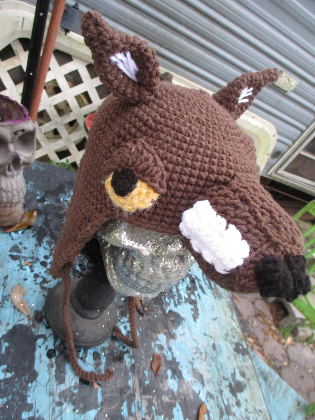 Big Bad Wolf Hat *ready to Ship* Crochet Forestcore Fairytale My Own ...