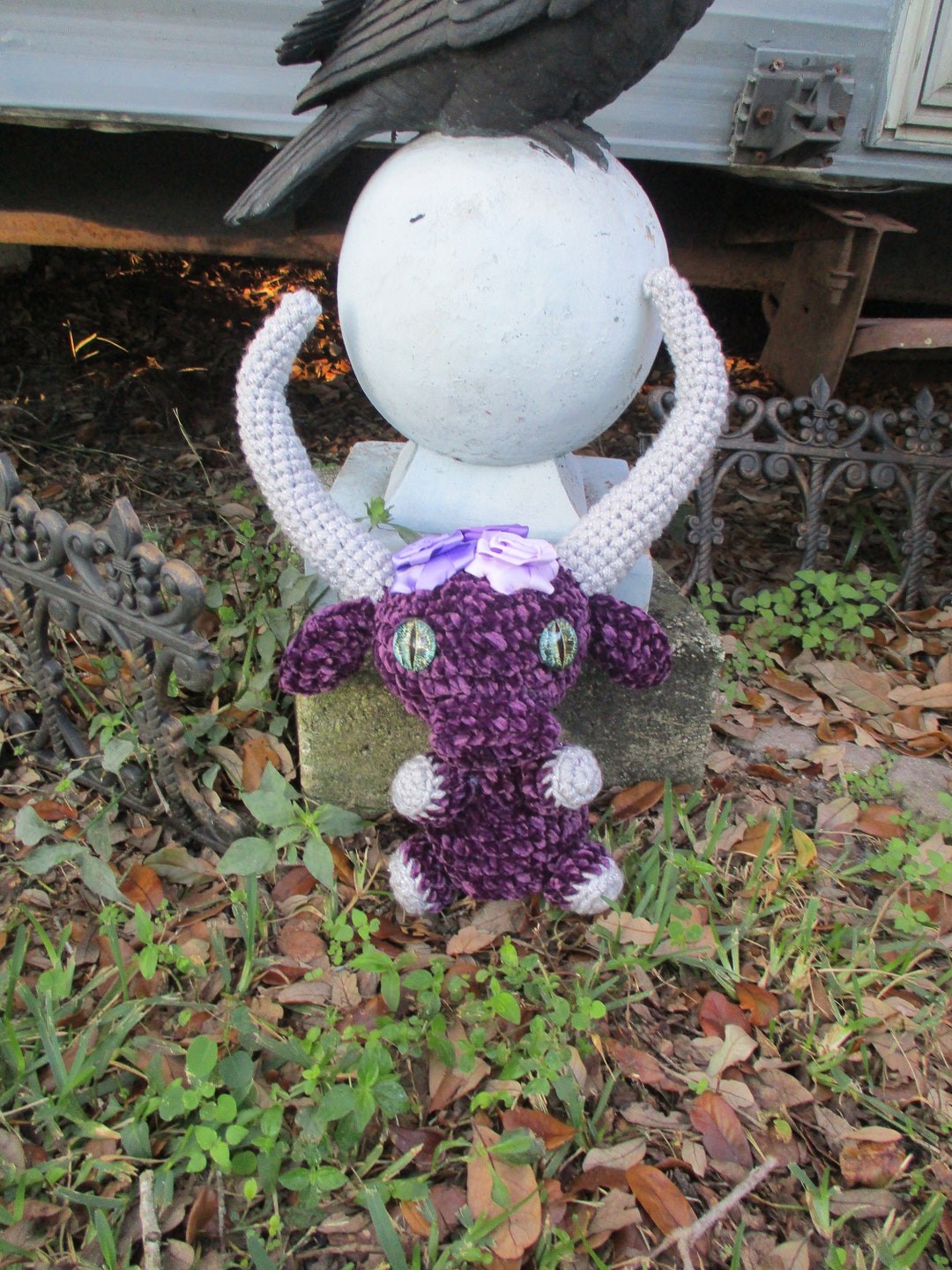 Baphomet *ready to Ship* the Cutest Goat Ever Crochet Plush Velvet Yarn ...