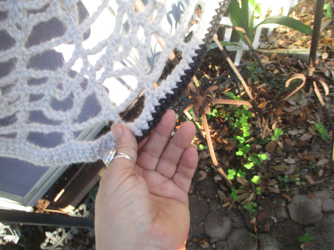 Crochet Spider Web Wrap: Halloween Samhain Shawl Scarf - Etsy