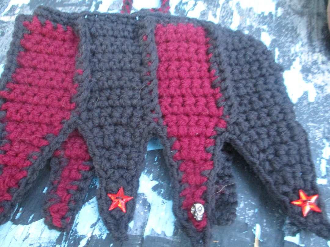 Dark Jester *ready to Ship* Neck Corset Crochet Collar Spooky Carnival ...