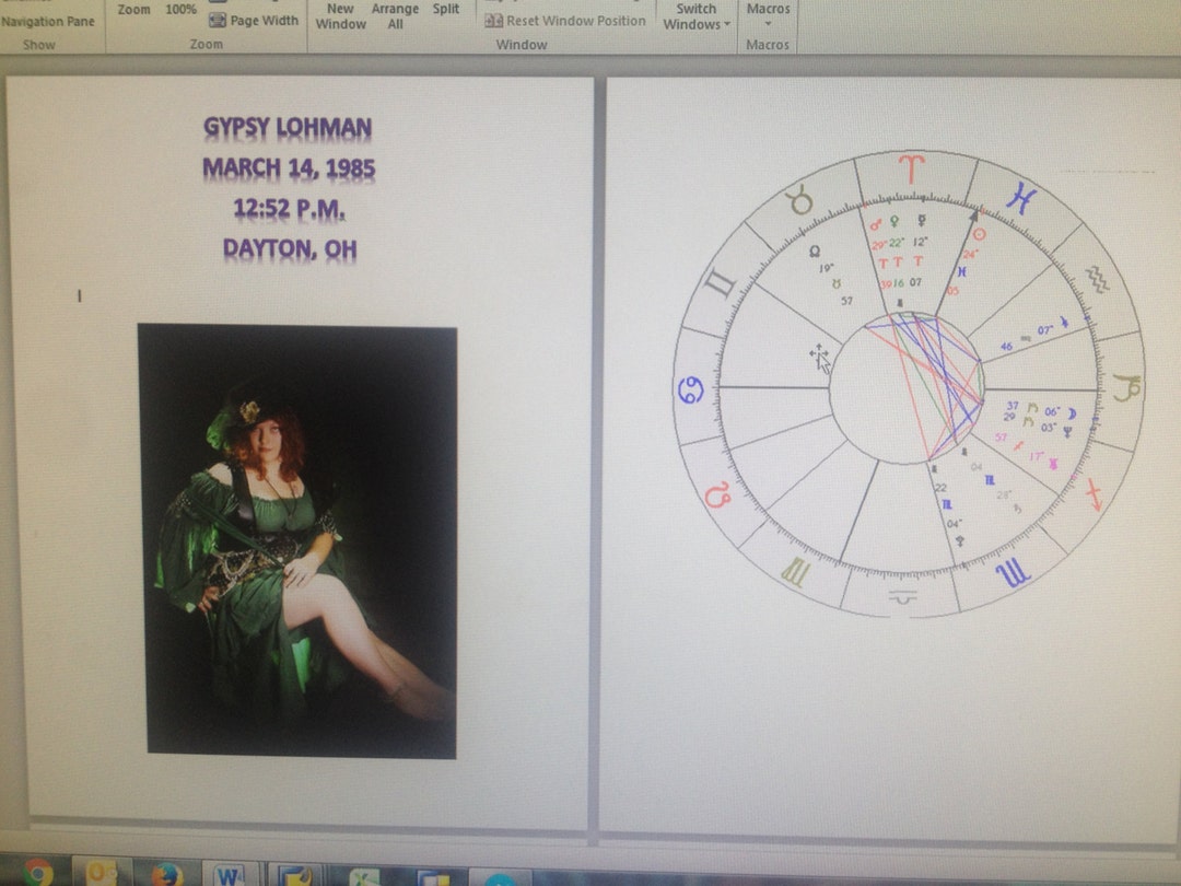 Deluxe Natal Birth Chart Astrology Psychic Divination Fortunetelling ...