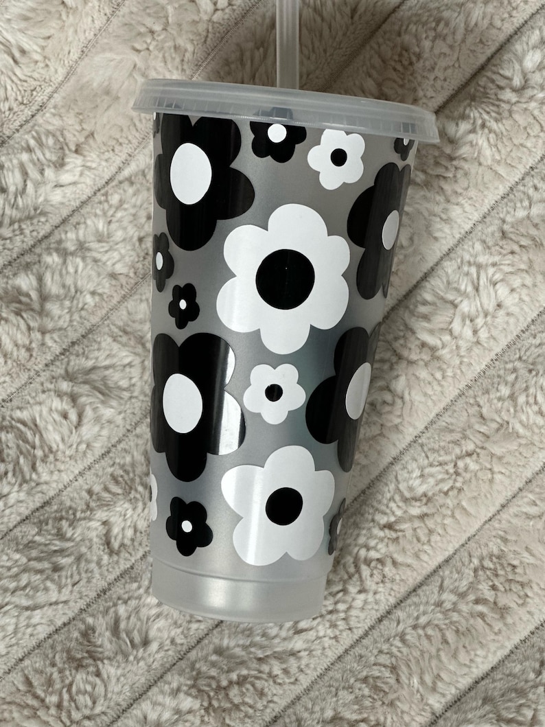 Flowers Personalised Reusable Cold Cups - Etsy UK