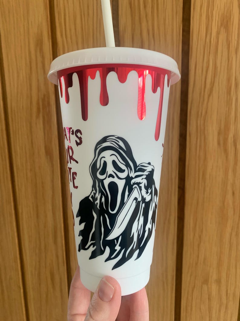 Scream|ghostface|halloween Themed Starbucks Inspired Cold Cups - Etsy UK