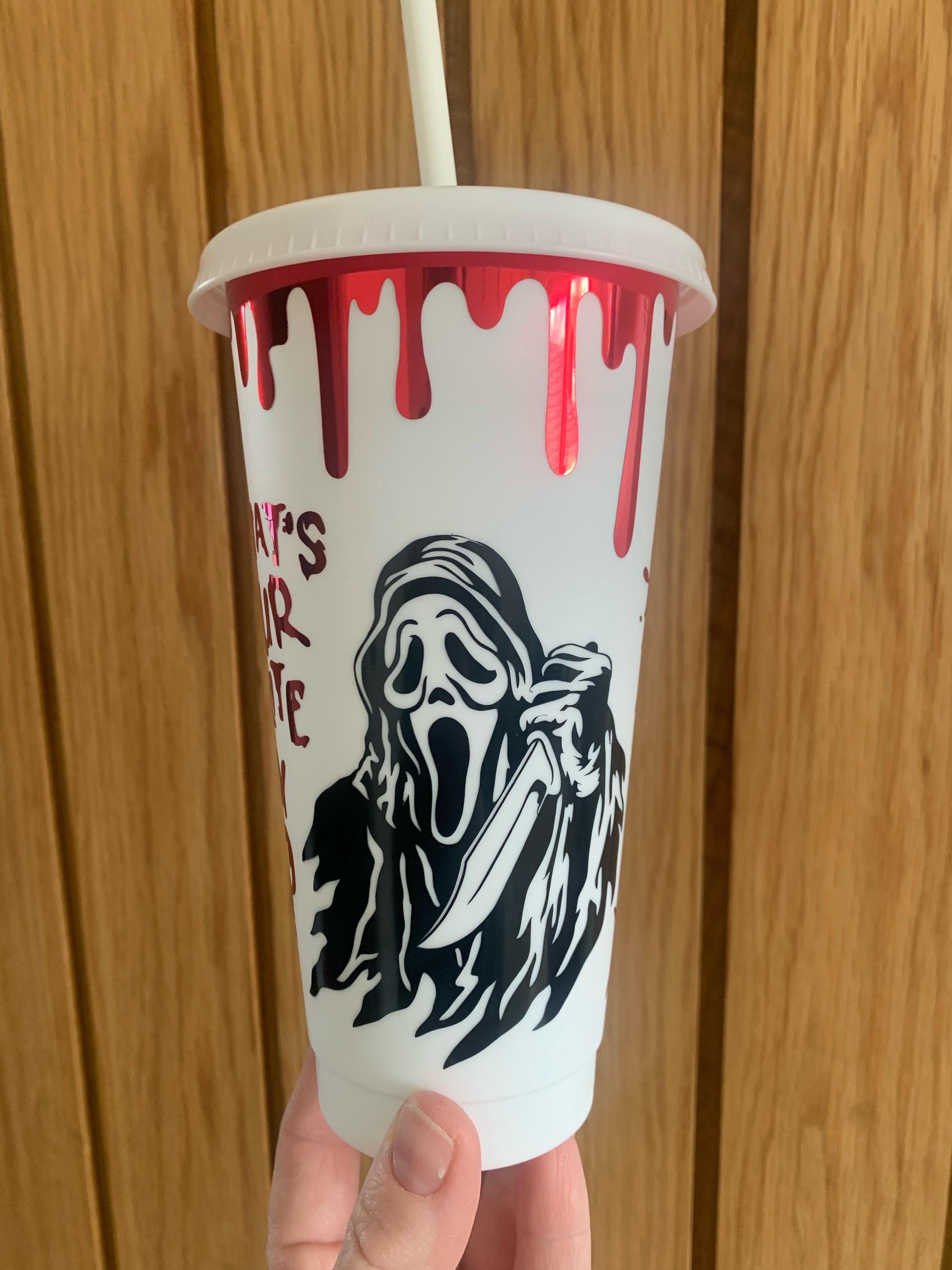 Scream|ghostface|halloween Themed Starbucks Inspired Cold Cups - Etsy UK