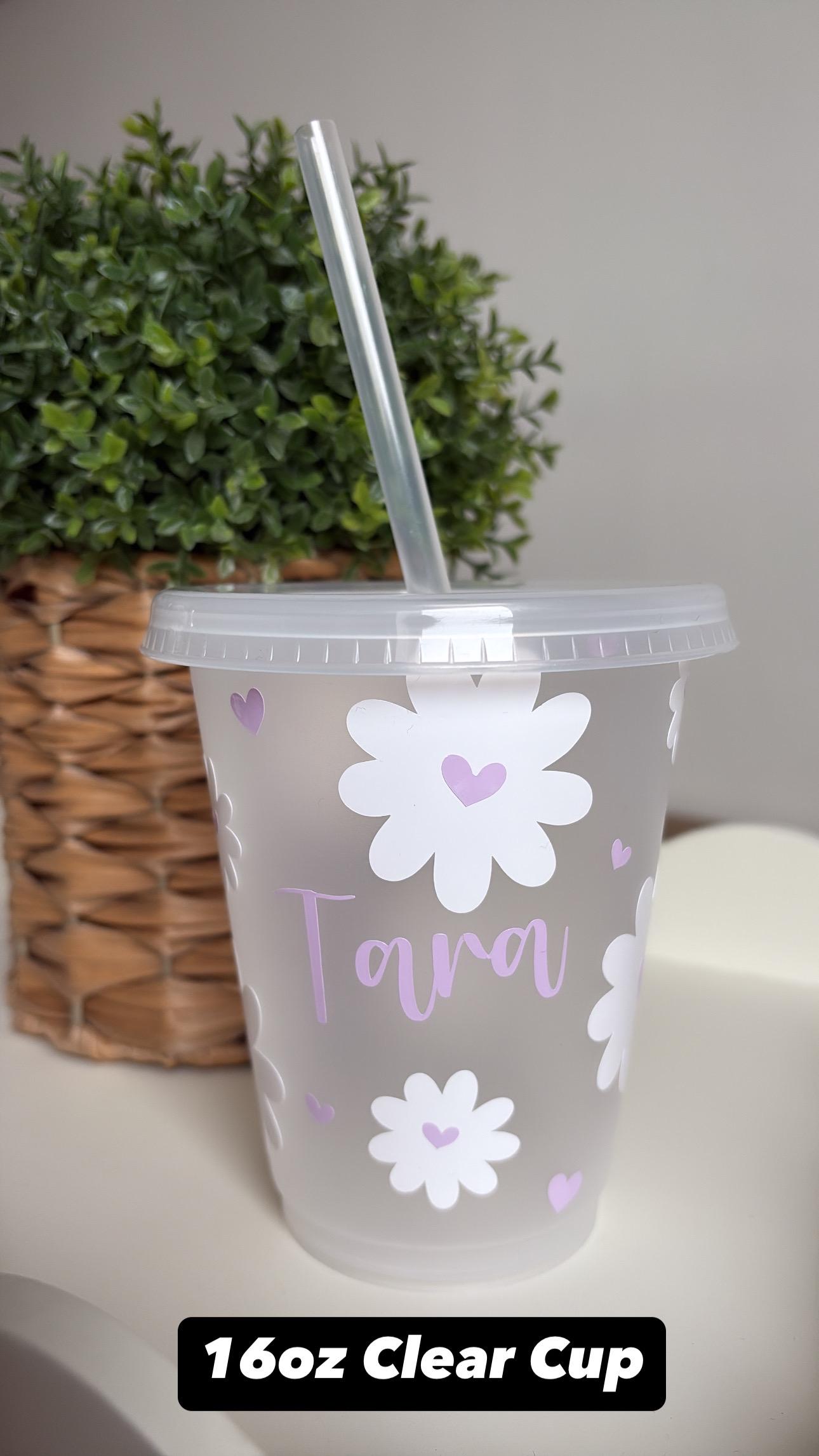 Flowers Personalised Reusable Cold Cups - Etsy UK